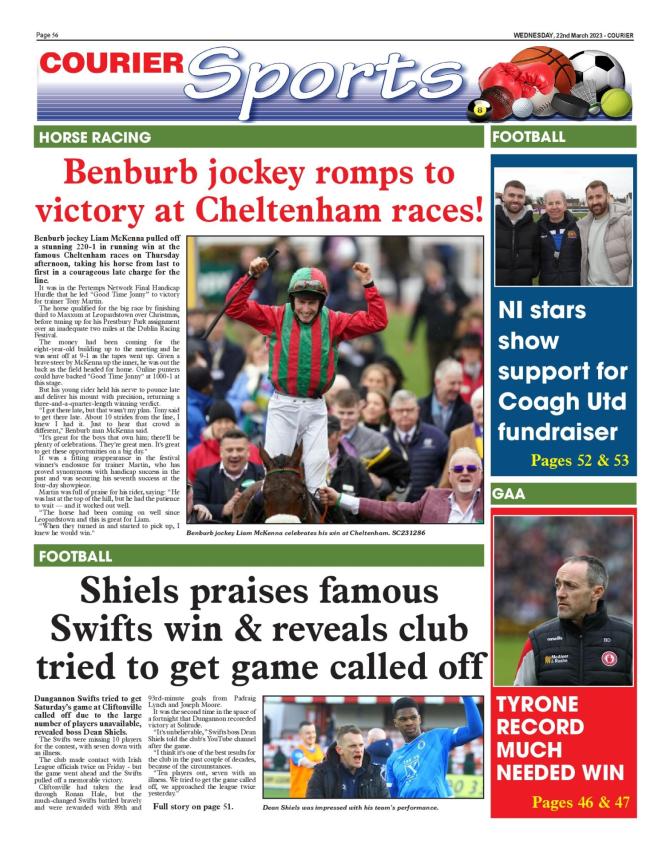 Making the sport headlines in this week's Tyrone Courier - Alpha ...