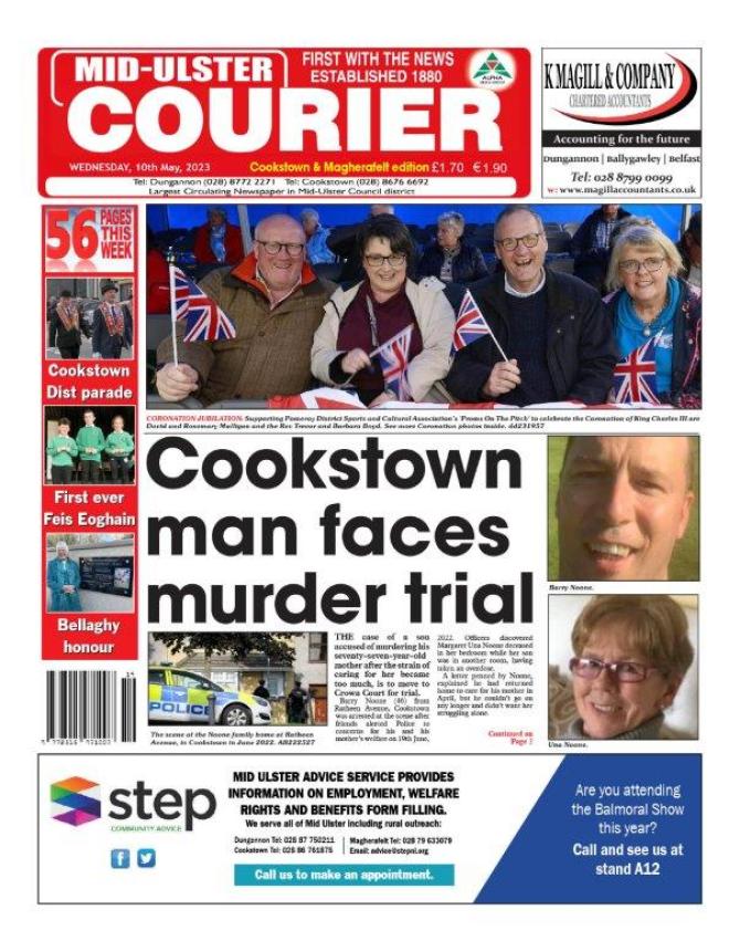 In your Mid-Ulster Courier this week... - Alpha Newspaper Group