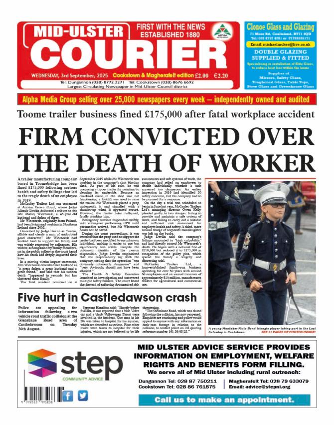Tomorrow's Mid-Ulster Courier - featuring all the news and photos from ...